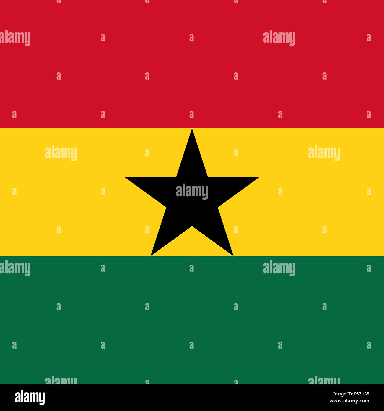 Official national flag of Ghana Stock Photo - Alamy