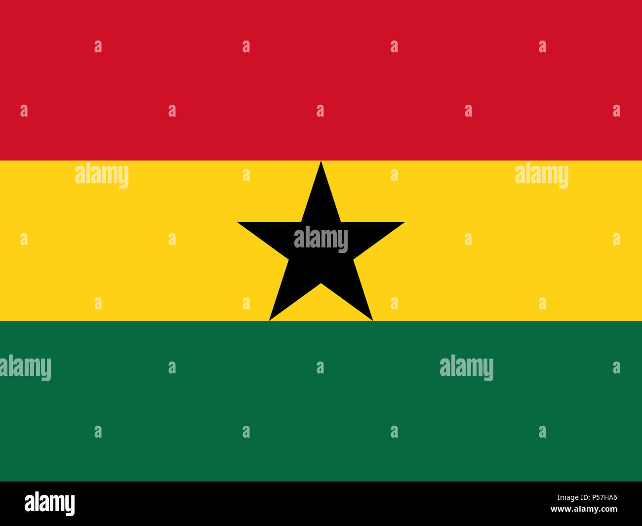 Official national flag of Ghana Stock Photo - Alamy