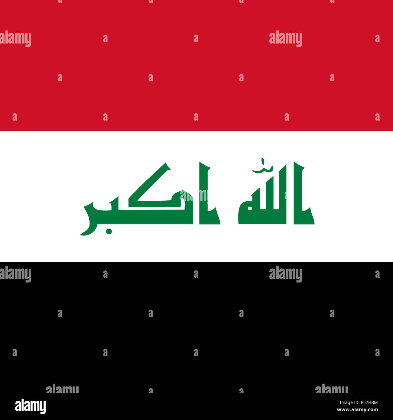 Official national flag of Iraq Stock Photo - Alamy