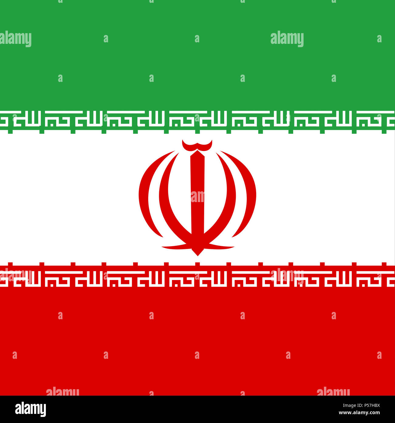 Official national flag of Islamic Republic of Iran Stock Photo - Alamy