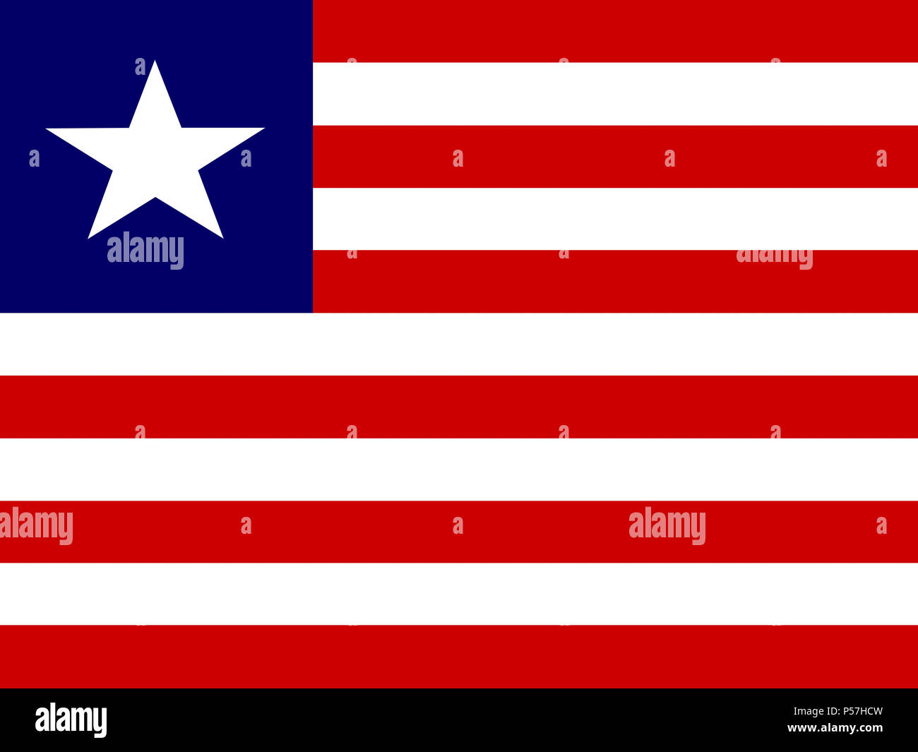 Official national flag of Liberia Stock Photo - Alamy