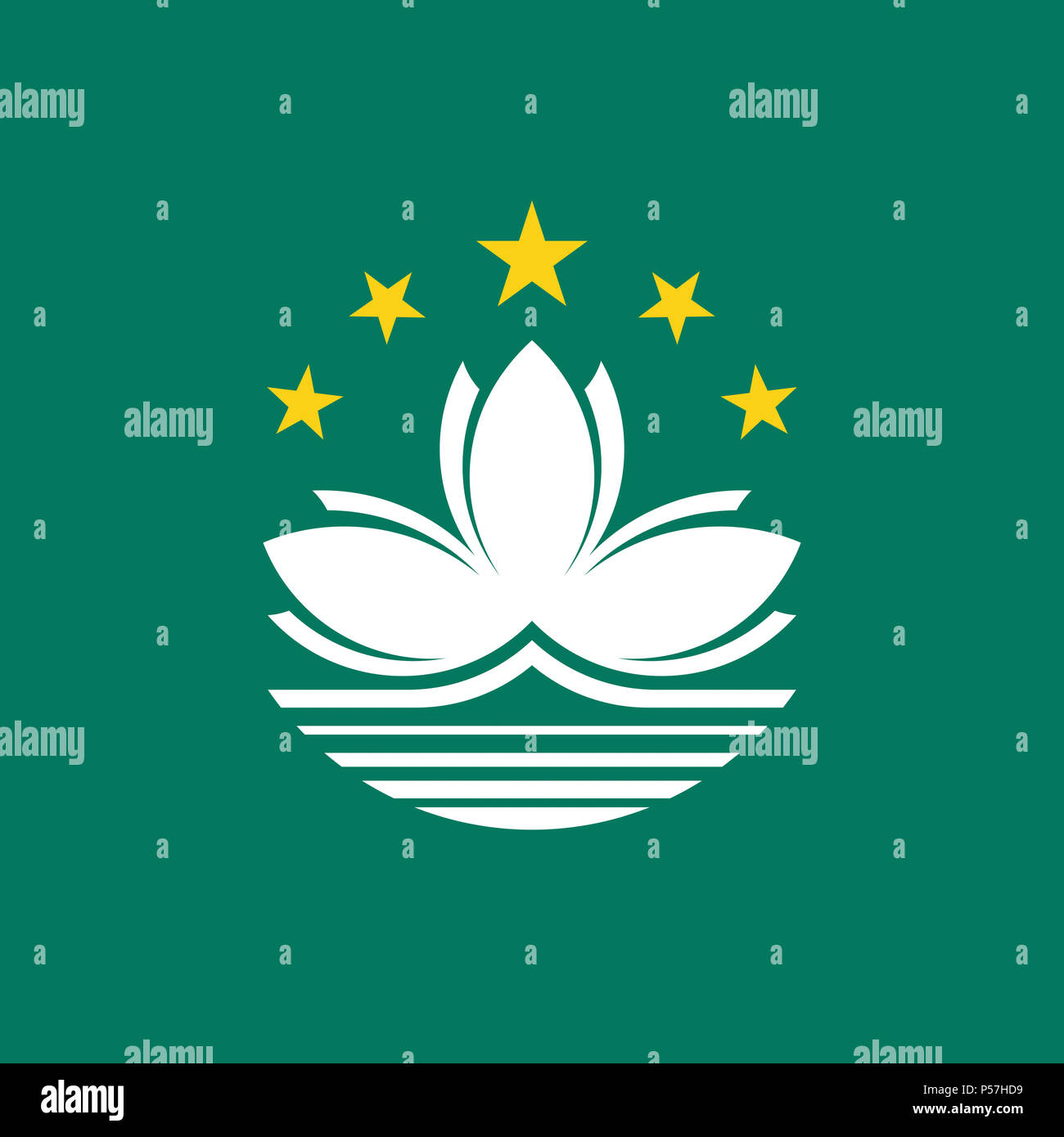 Official national flag of Macao Stock Photo - Alamy