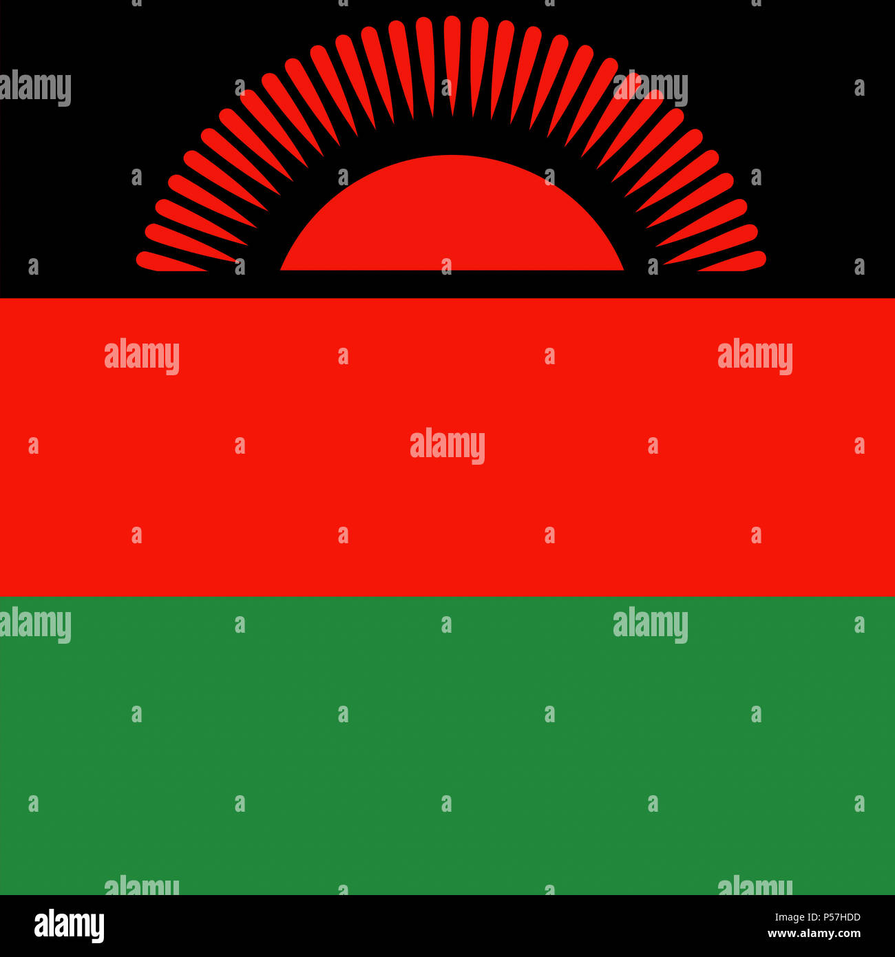 Official national flag of Malawi Stock Photo - Alamy
