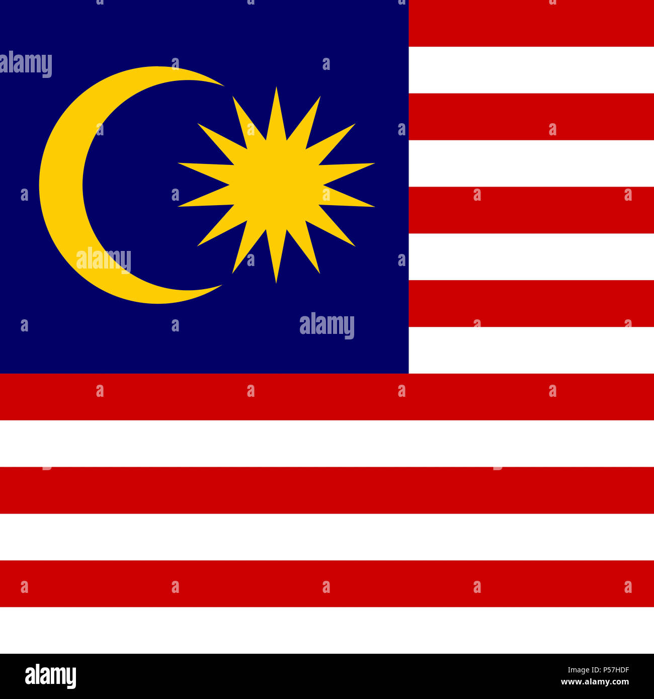 Official national flag of Malaysia Stock Photo - Alamy