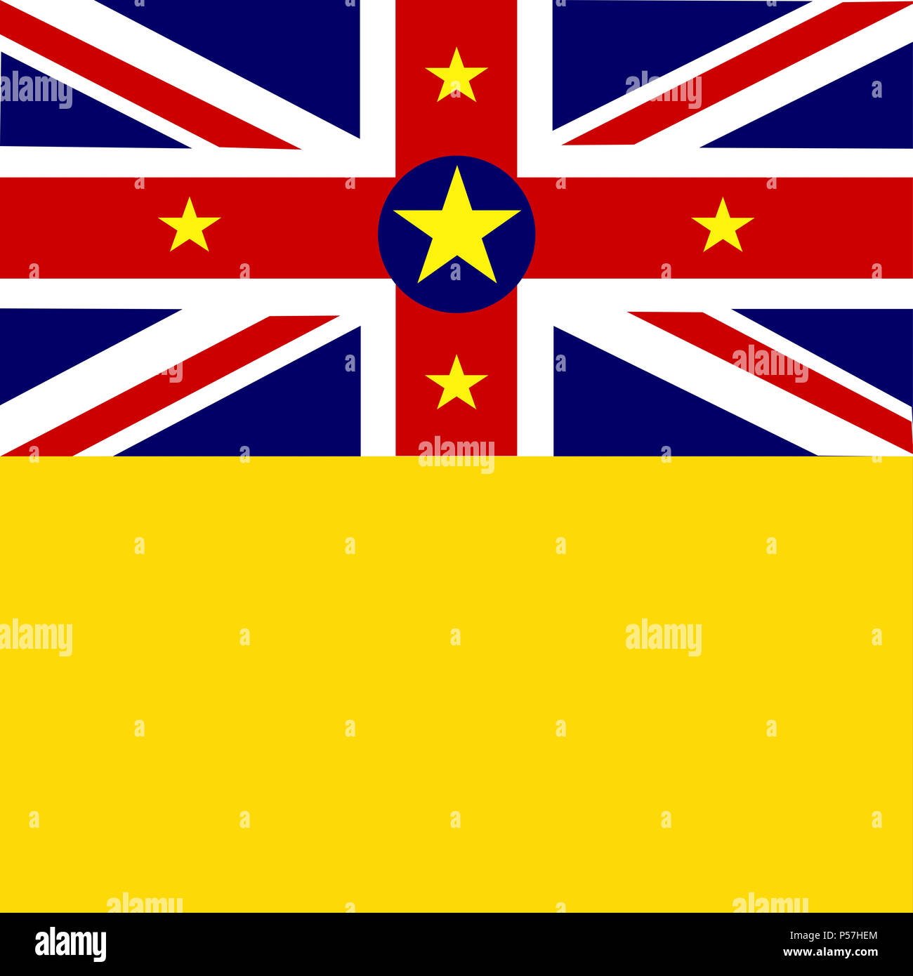 Official national flag of Niue Stock Photo - Alamy