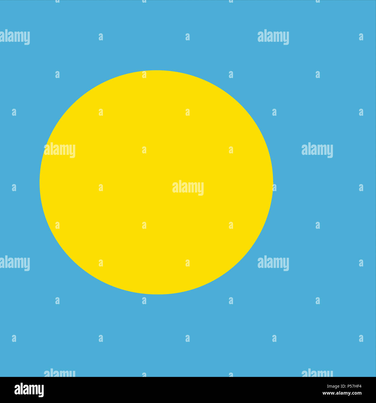 Official national flag of Palau Stock Photo - Alamy