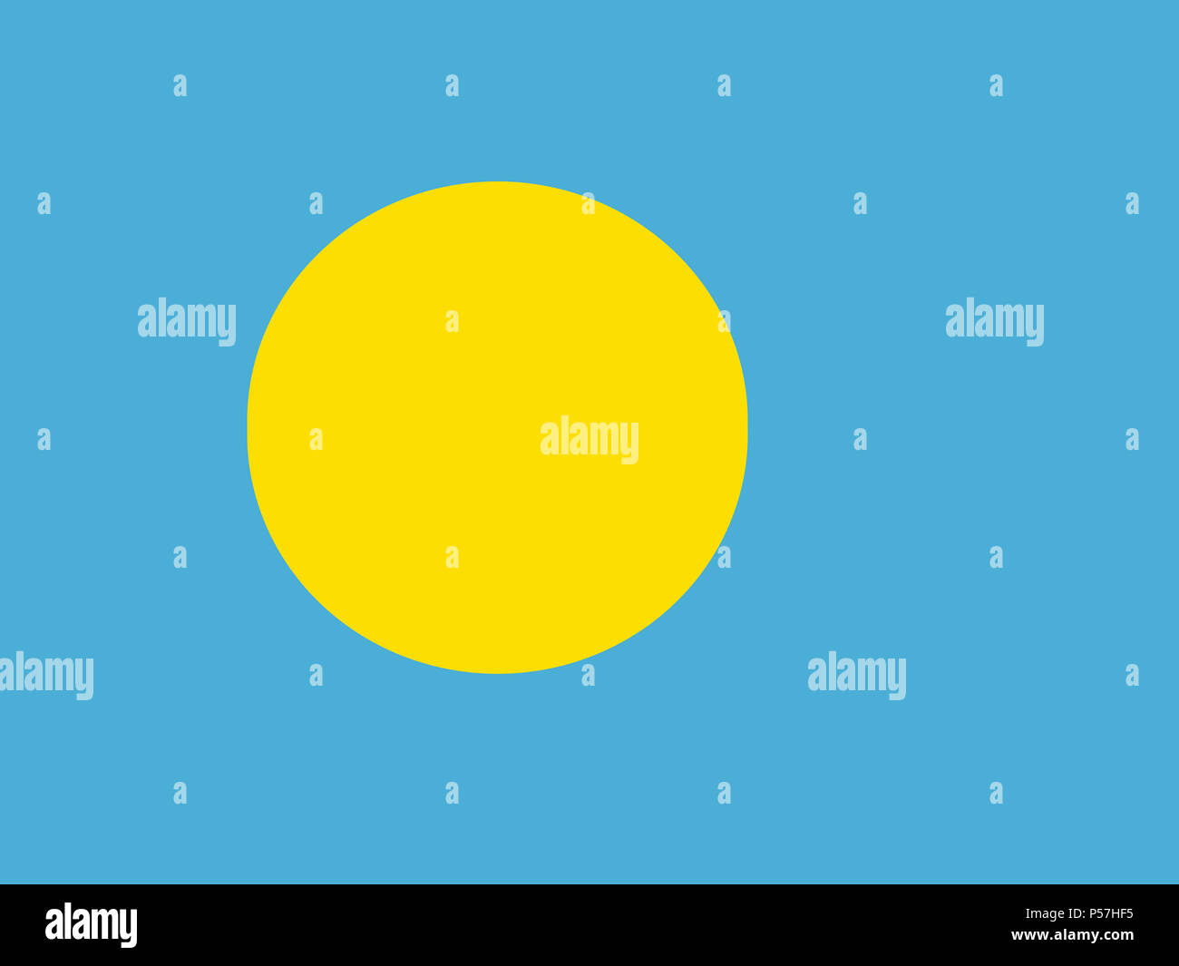 Official national flag of Palau Stock Photo - Alamy