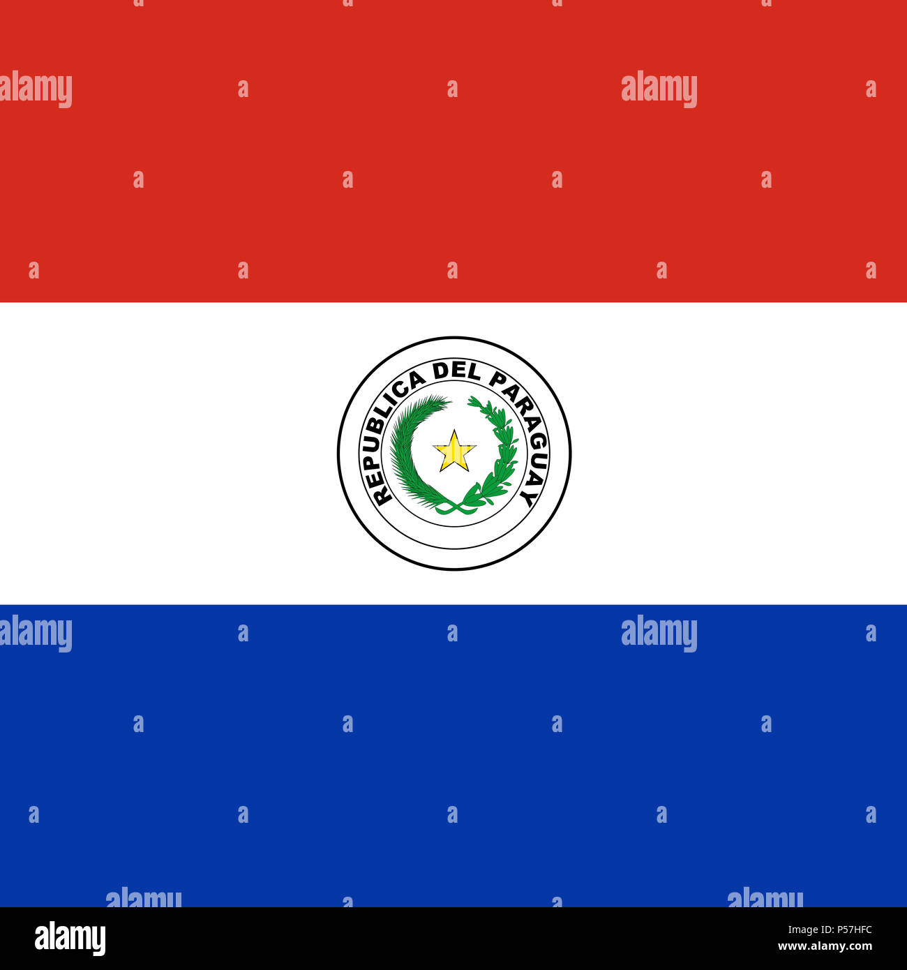 Official national flag of Paraguay Stock Photo - Alamy