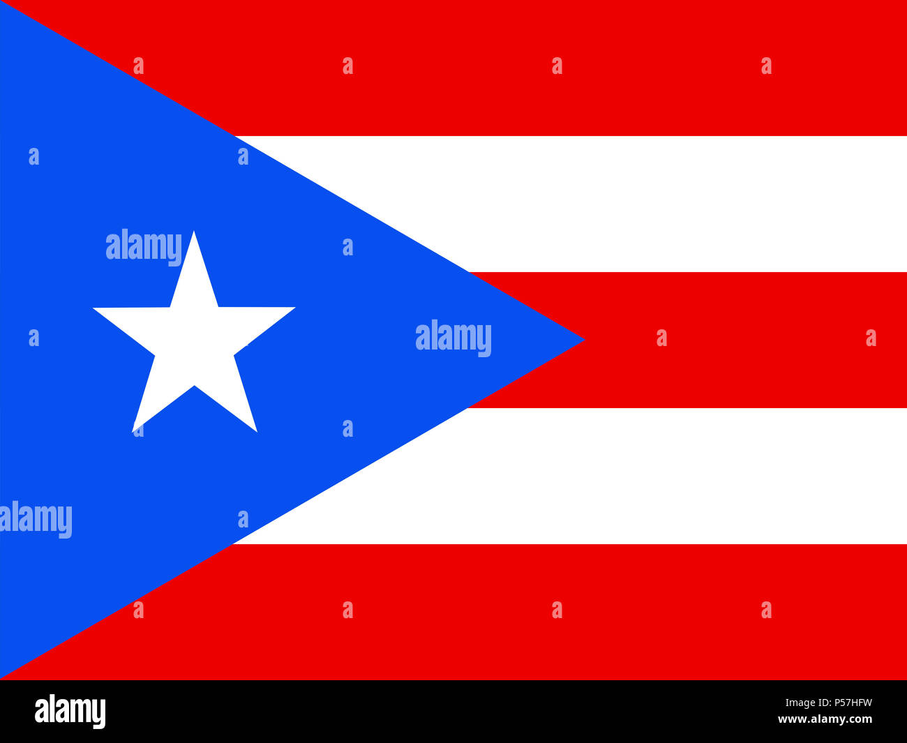Official national flag of Puerto Rico Stock Photo - Alamy