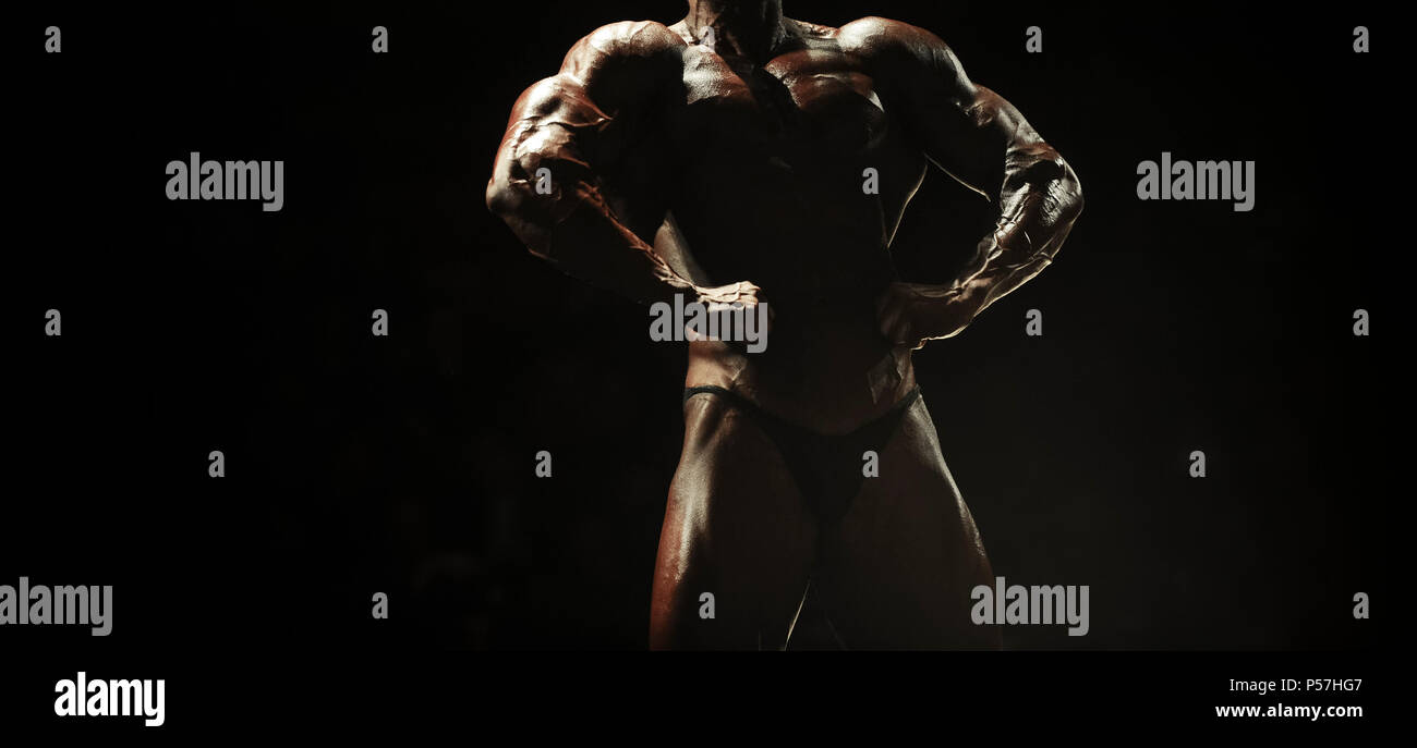 athlete bodybuilder posing most muscular bodybuilding competitions ...