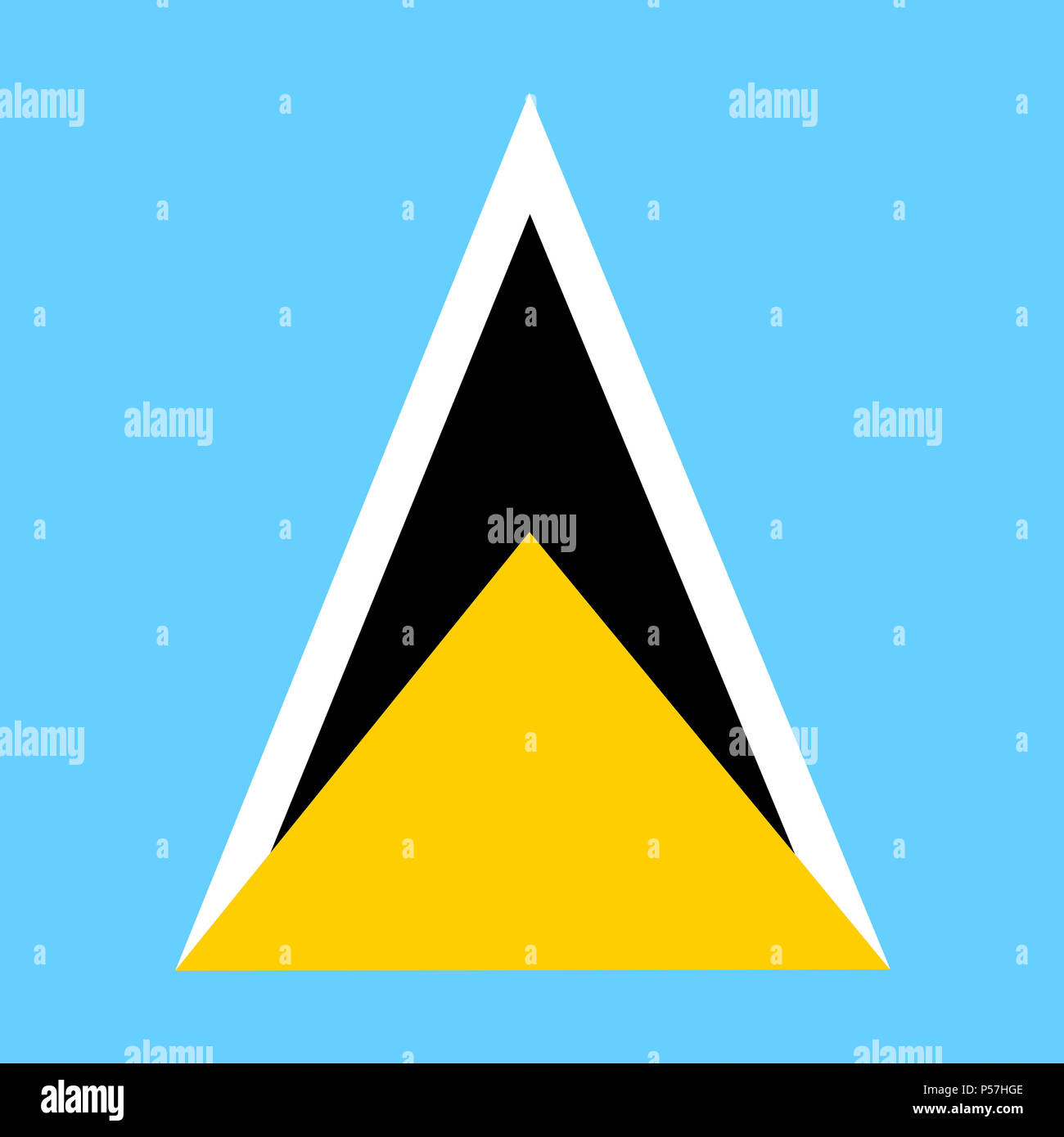 Official national flag of Saint Lucia Stock Photo - Alamy