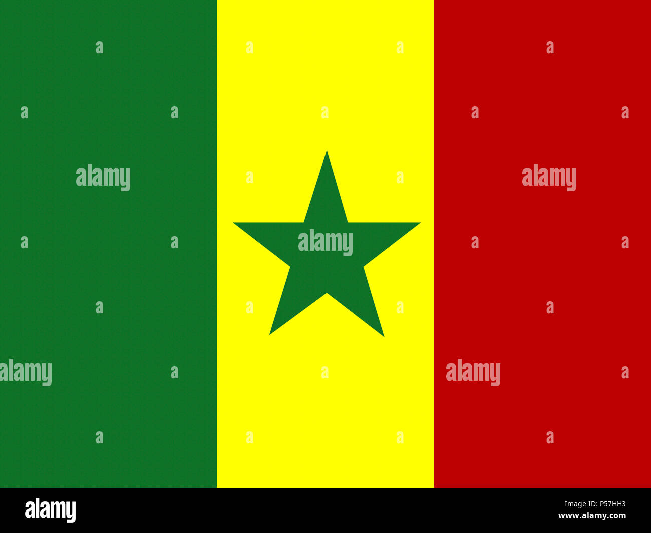 Official national flag of Senegal Stock Photo - Alamy