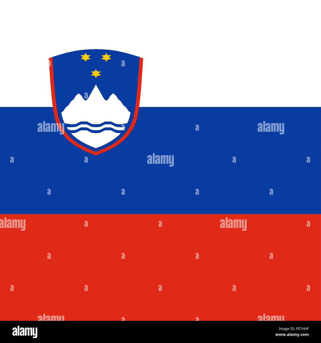Official national flag of Slovenia Stock Photo - Alamy