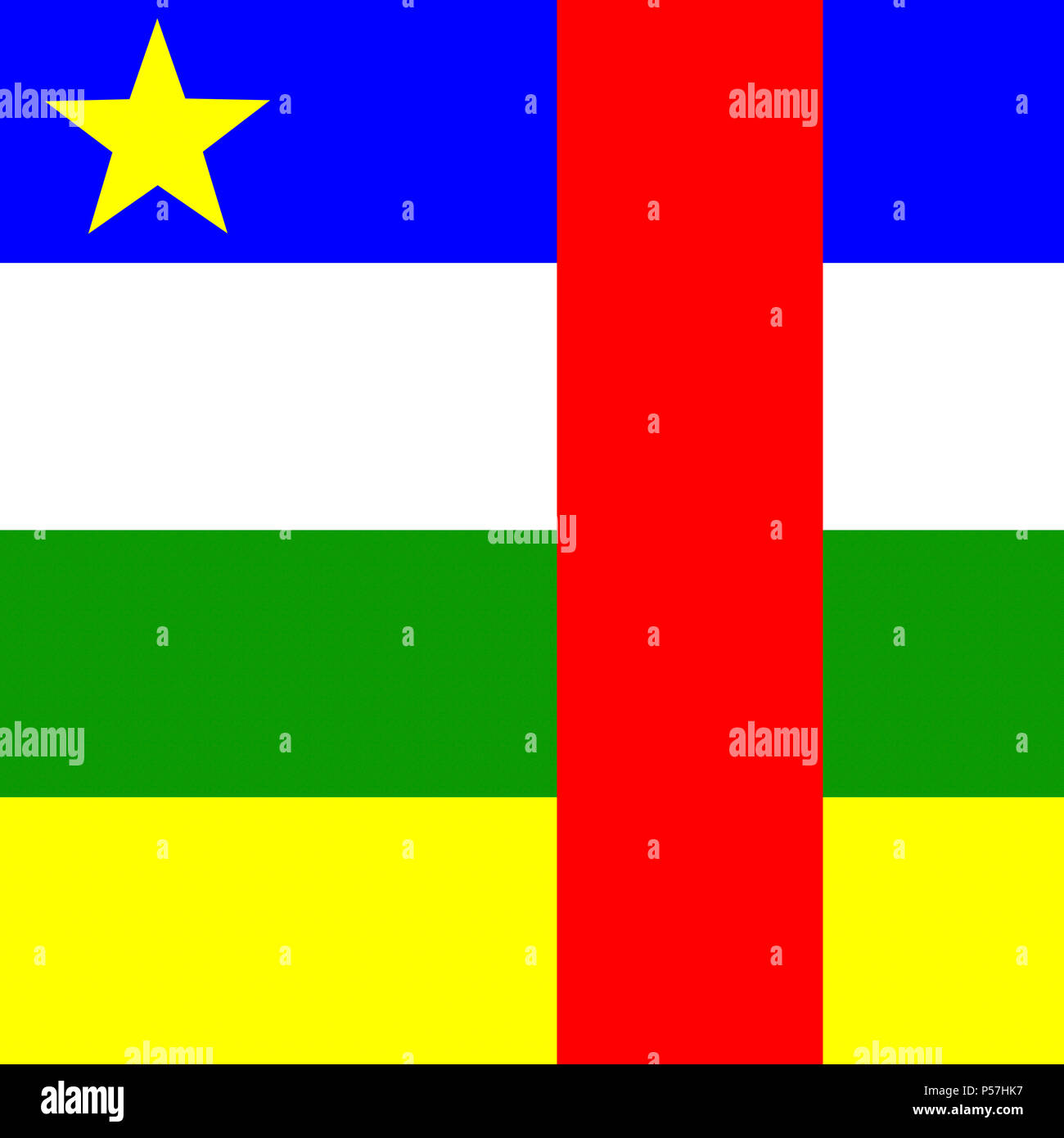 Official national flag of the Central African Republic Stock Photo - Alamy