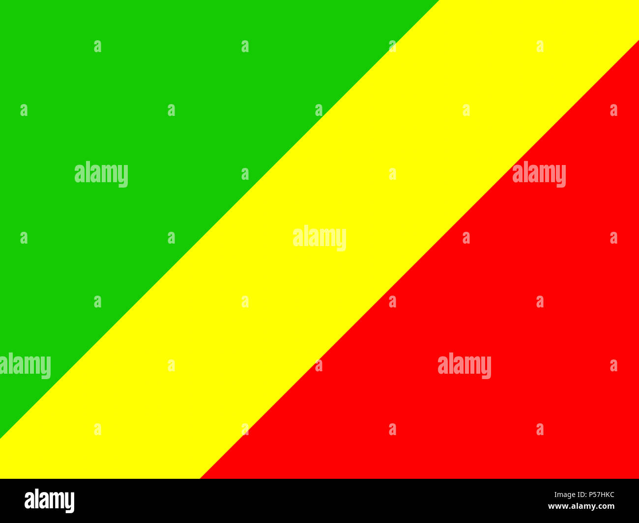 Official national flag of the Republic Congo Stock Photo - Alamy