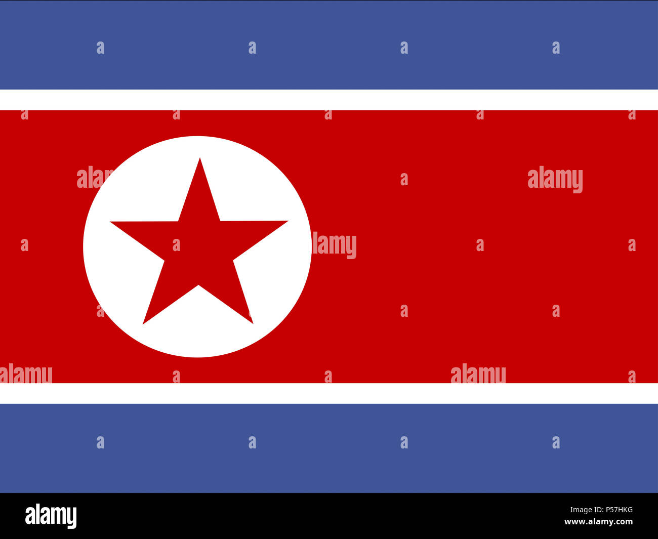 Official national flag of the Democratic People's Republic of Korea ...