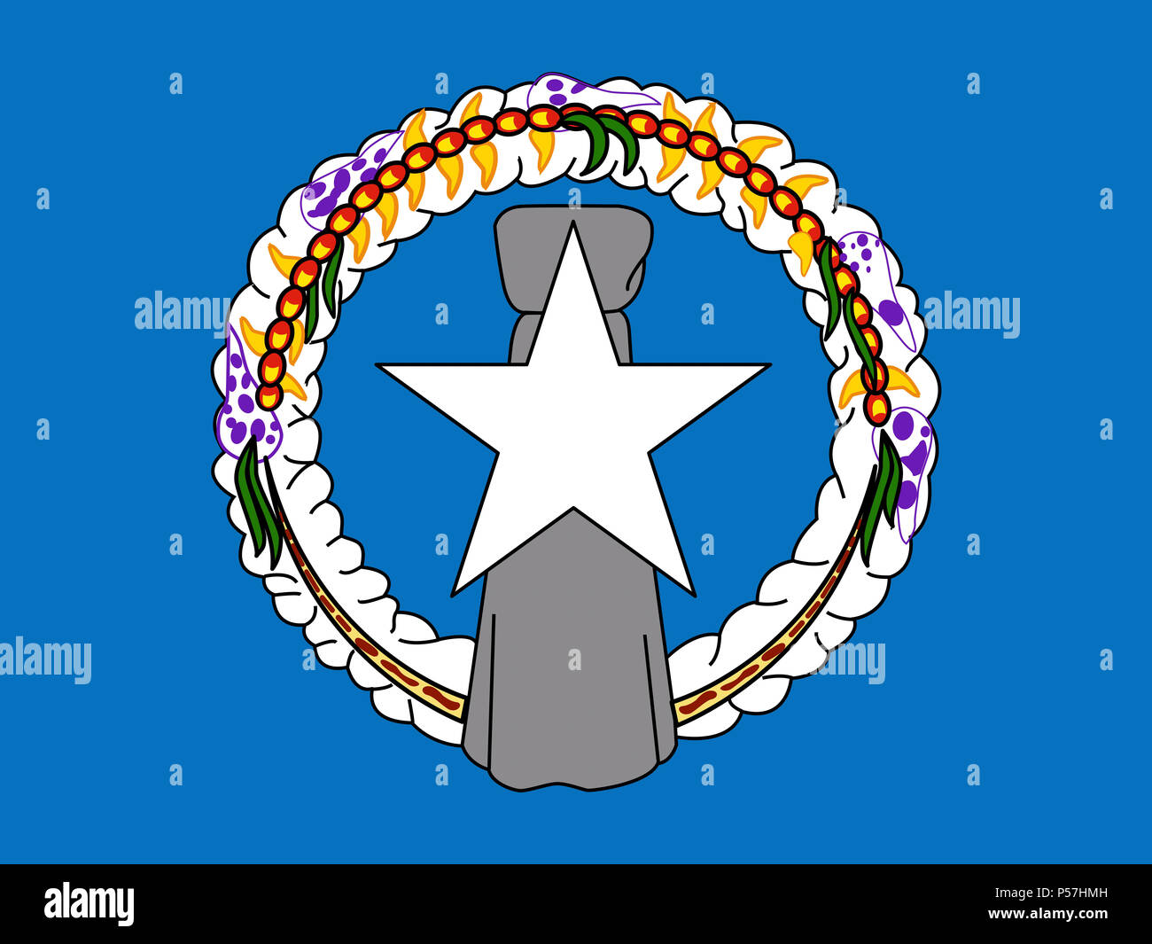 Official national flag of the Northern Mariana Islands Stock Photo - Alamy