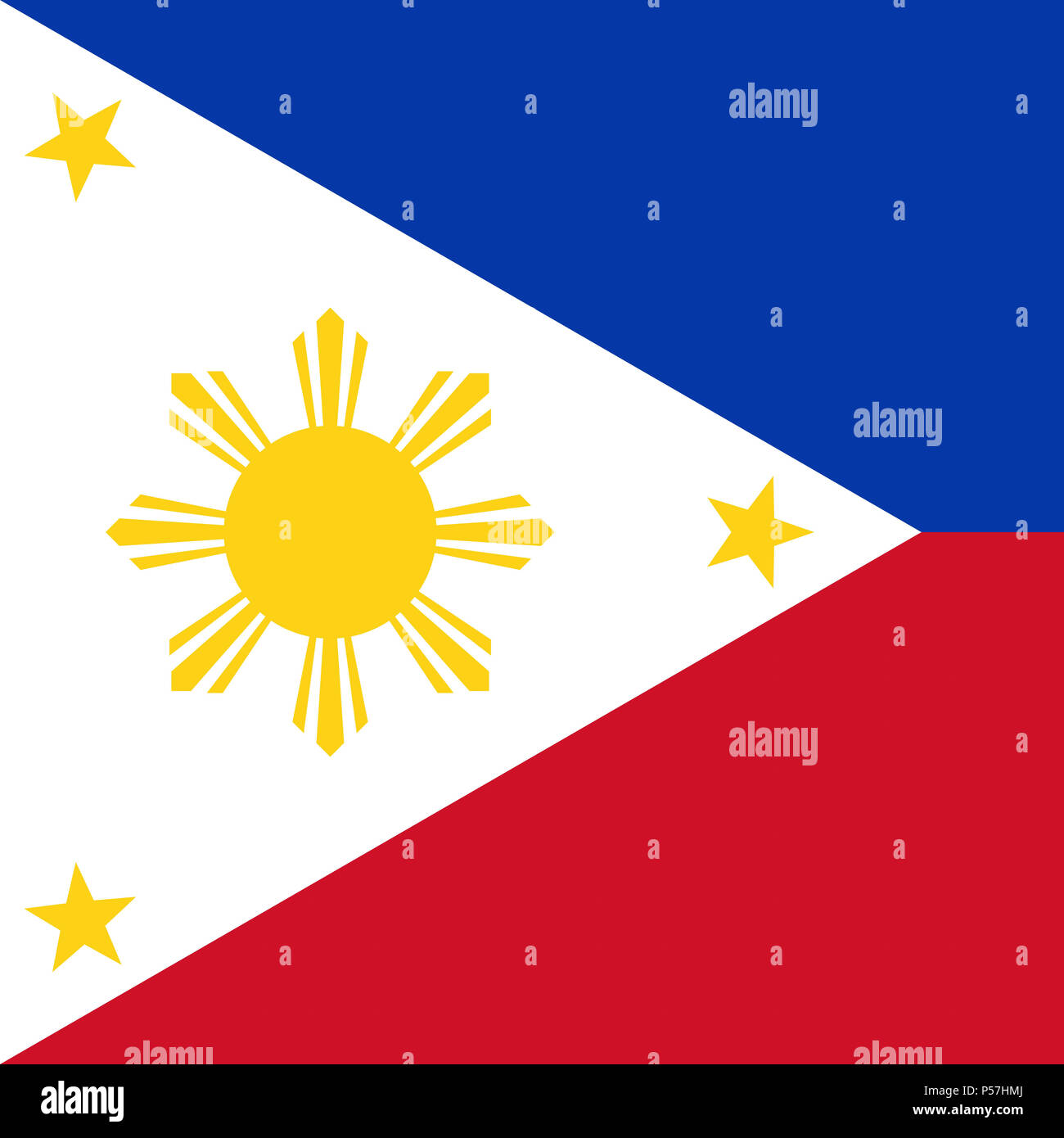 Official national flag of the Philippines Stock Photo - Alamy