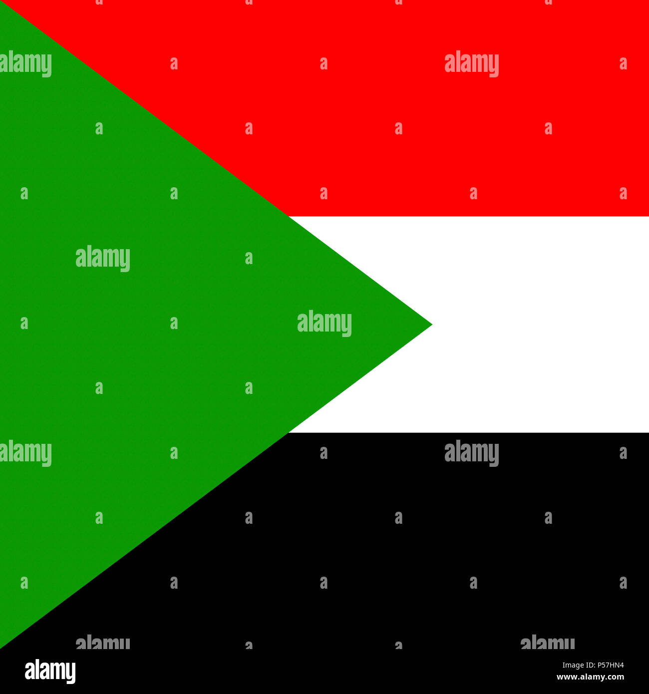 Official national flag of the Sudan Stock Photo - Alamy