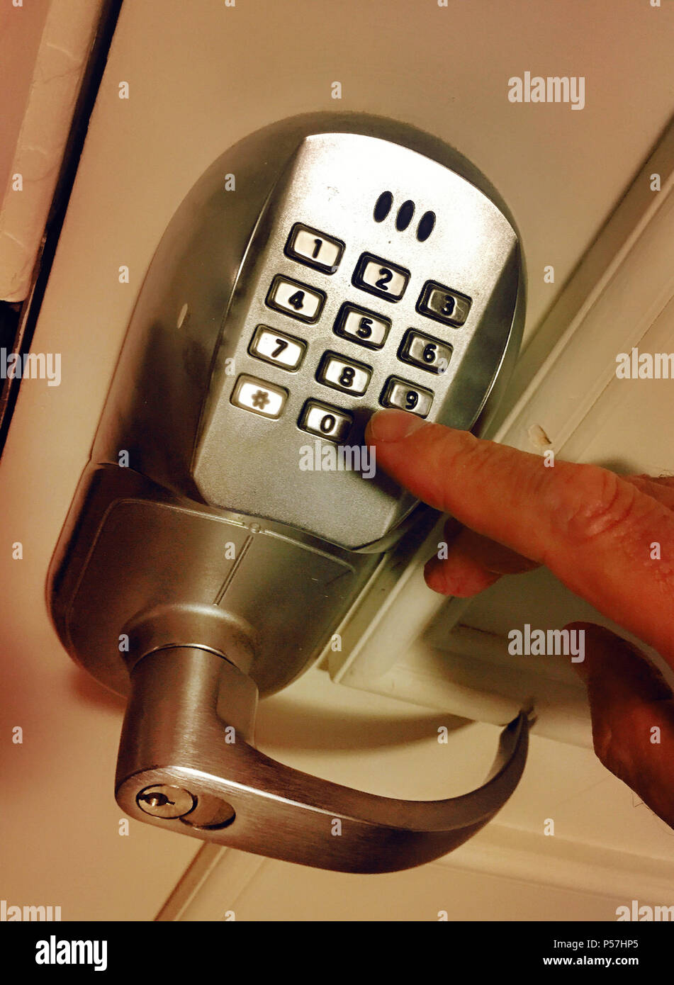 Electronic keypad security door lock hi-res stock photography and ...