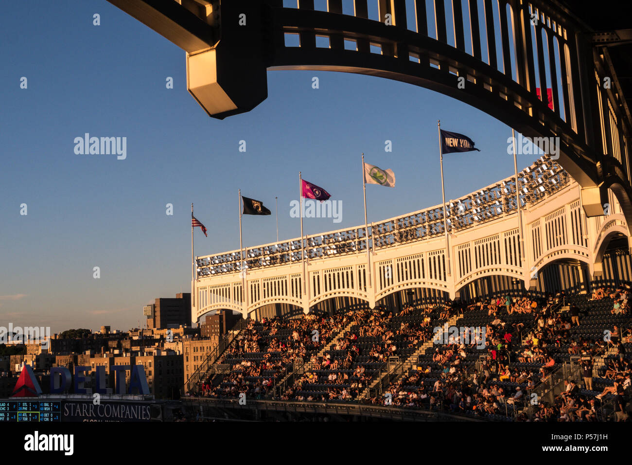 Yankee Stadium , Night game, The Bronx, NYC, USA Stock Photo - Alamy