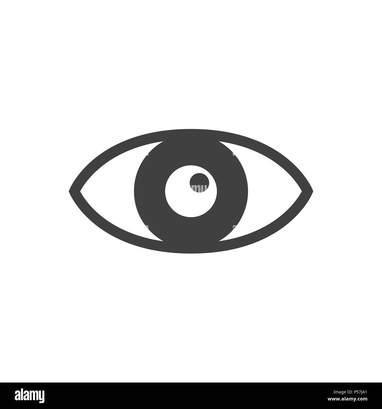 Eye Glyph Vector Icon. Isolated on the White Background. Editable EPS ...