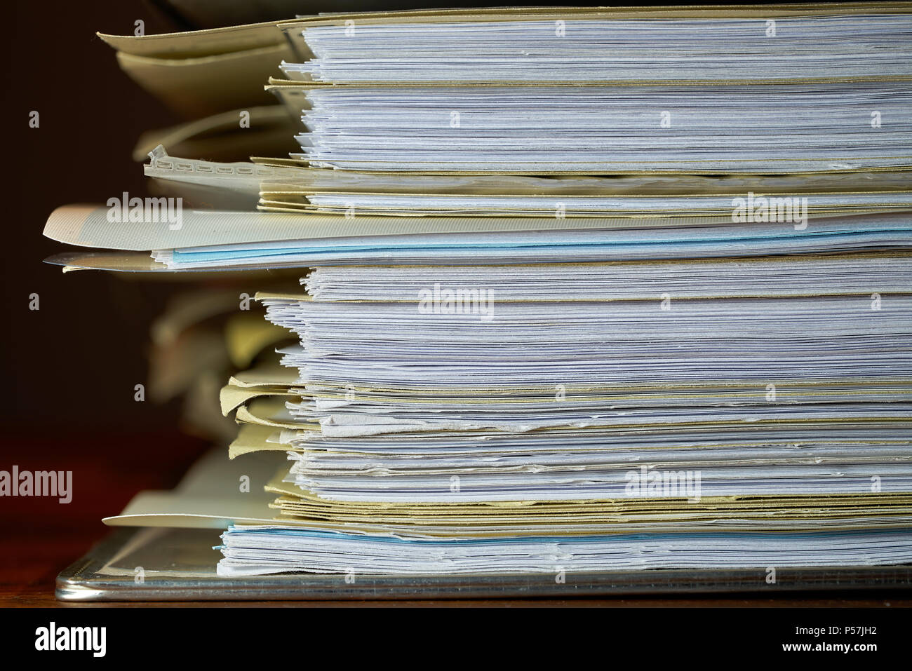 File folder on a table Stock Photo - Alamy
