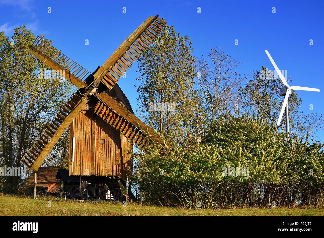 Wind power through the ages Stock Photo - Alamy