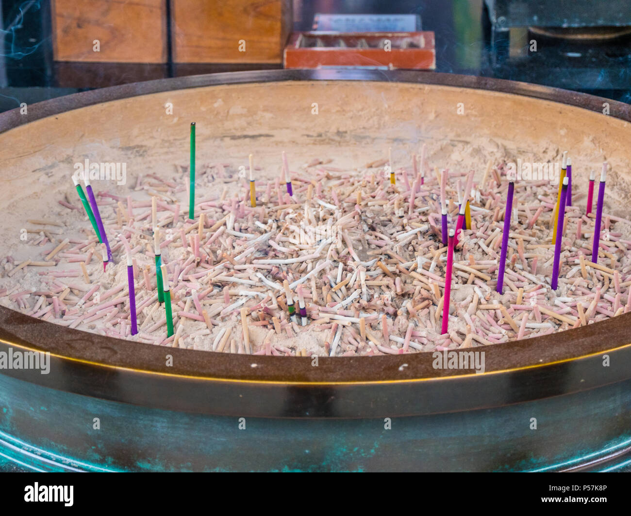 Religious incense sticks at a Japanese Temple Stock Photo - Alamy