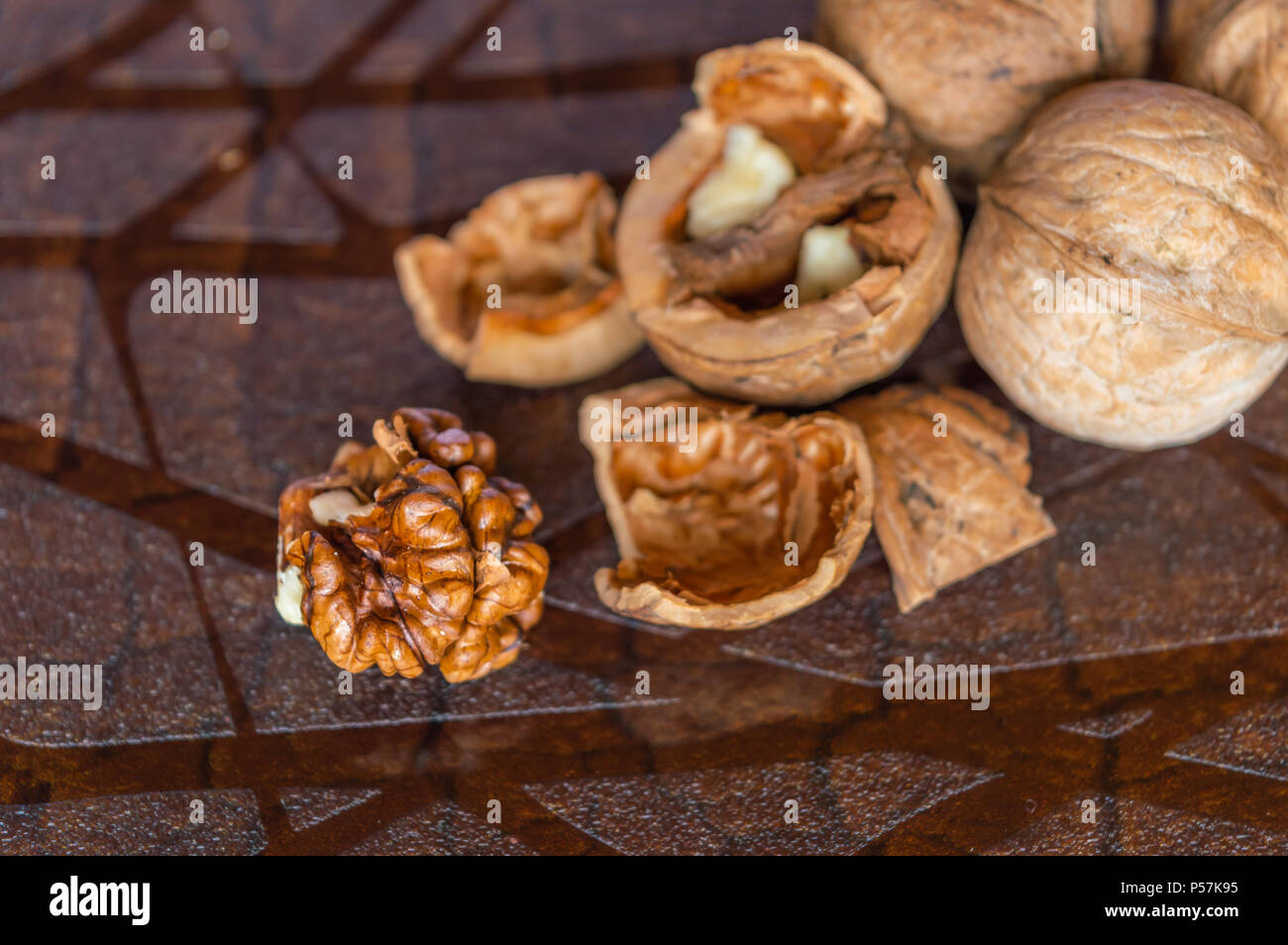 Walnut shells texture hi-res stock photography and images - Alamy