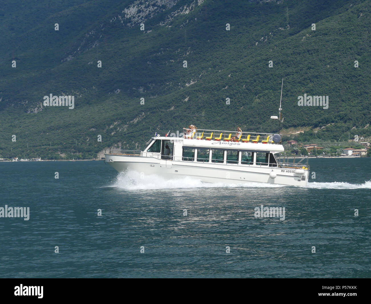 LAKE GARDA, Italy. Express passenger boat. Photo: Tony Gale Stock Photo ...
