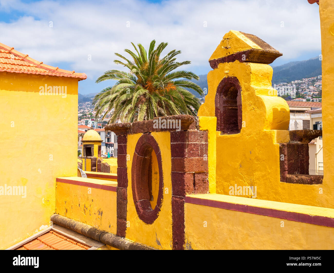 View of old castle Fortaleza de Sao Tiago in Funchal, Madeira, Portugal ...