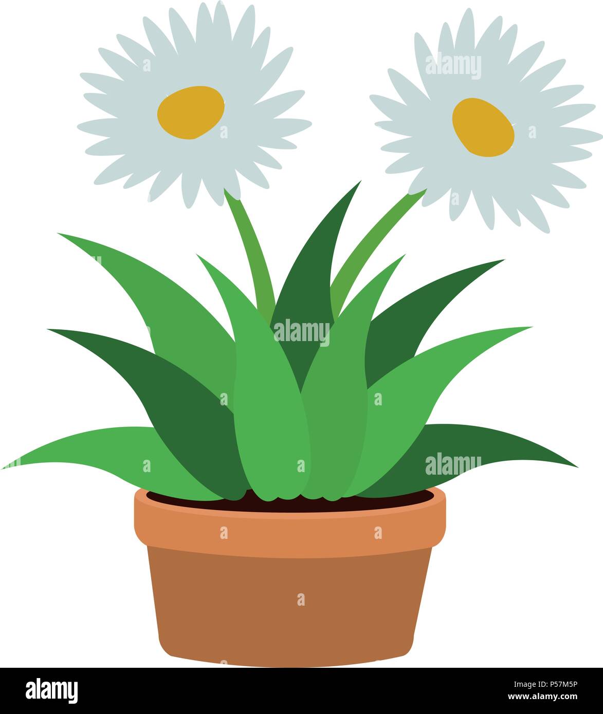 Flowers in pot Stock Vector Image & Art - Alamy