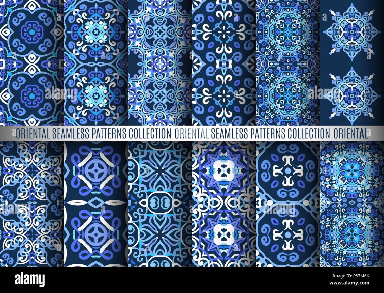 Blue and white geometric patterns hi-res stock photography and images ...