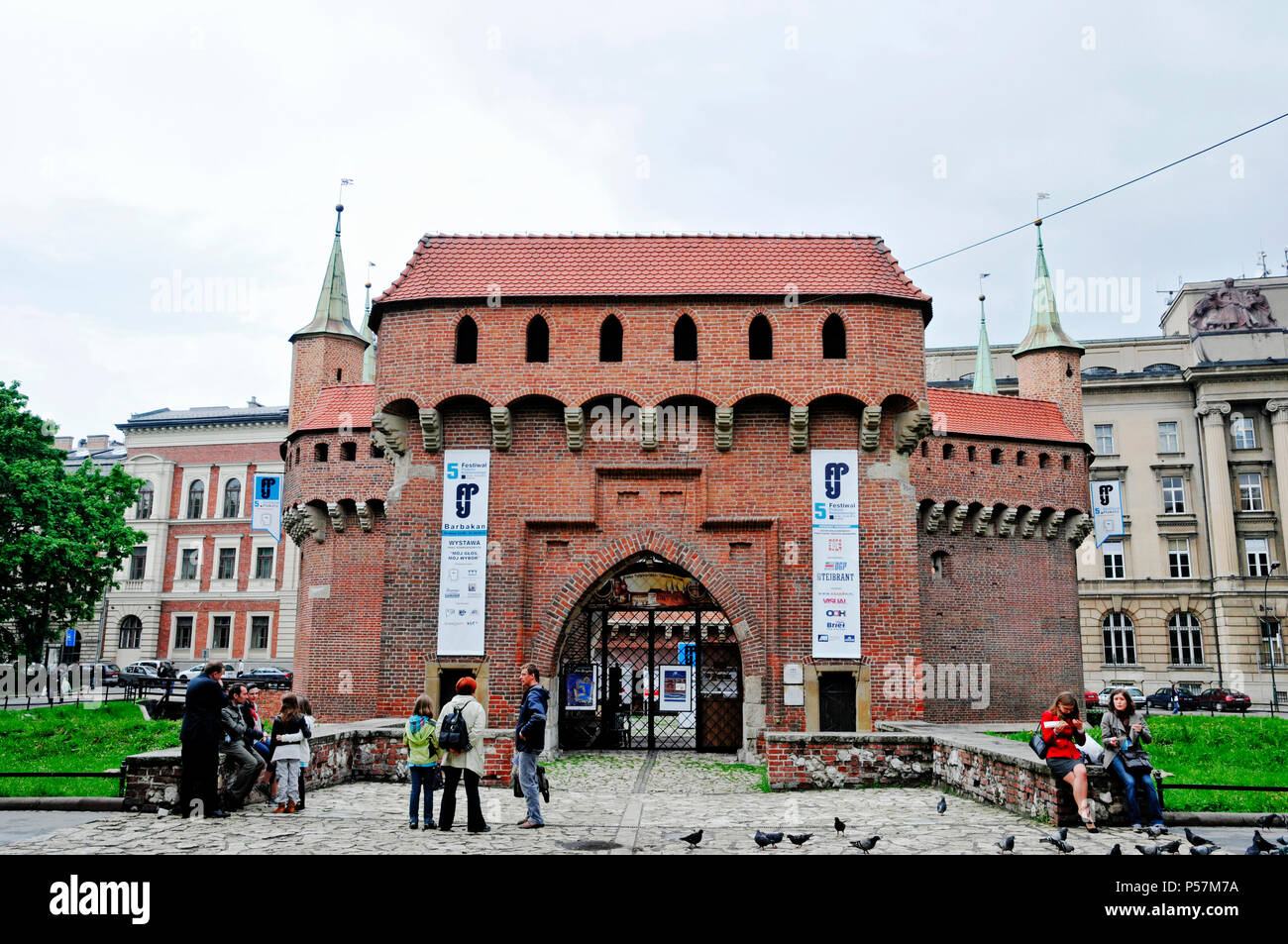 St. Florian's Gate and the Barbican, Krakow, Poland , Europе Stock ...