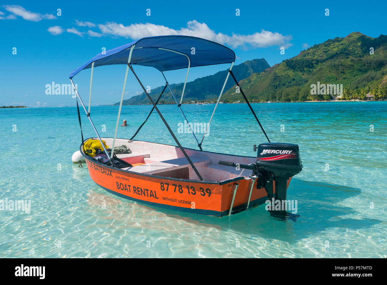 Motu Tiahura, Moorea, French Polynesia, South Pacific Stock Photo - Alamy