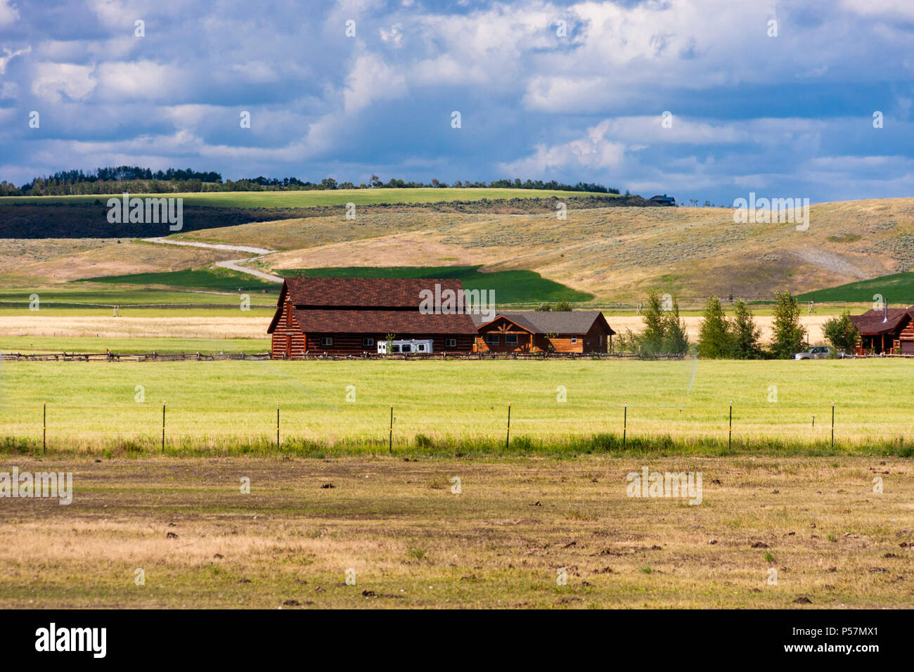 Farming community in the Teton Valley in Idaho, on the western side of ...