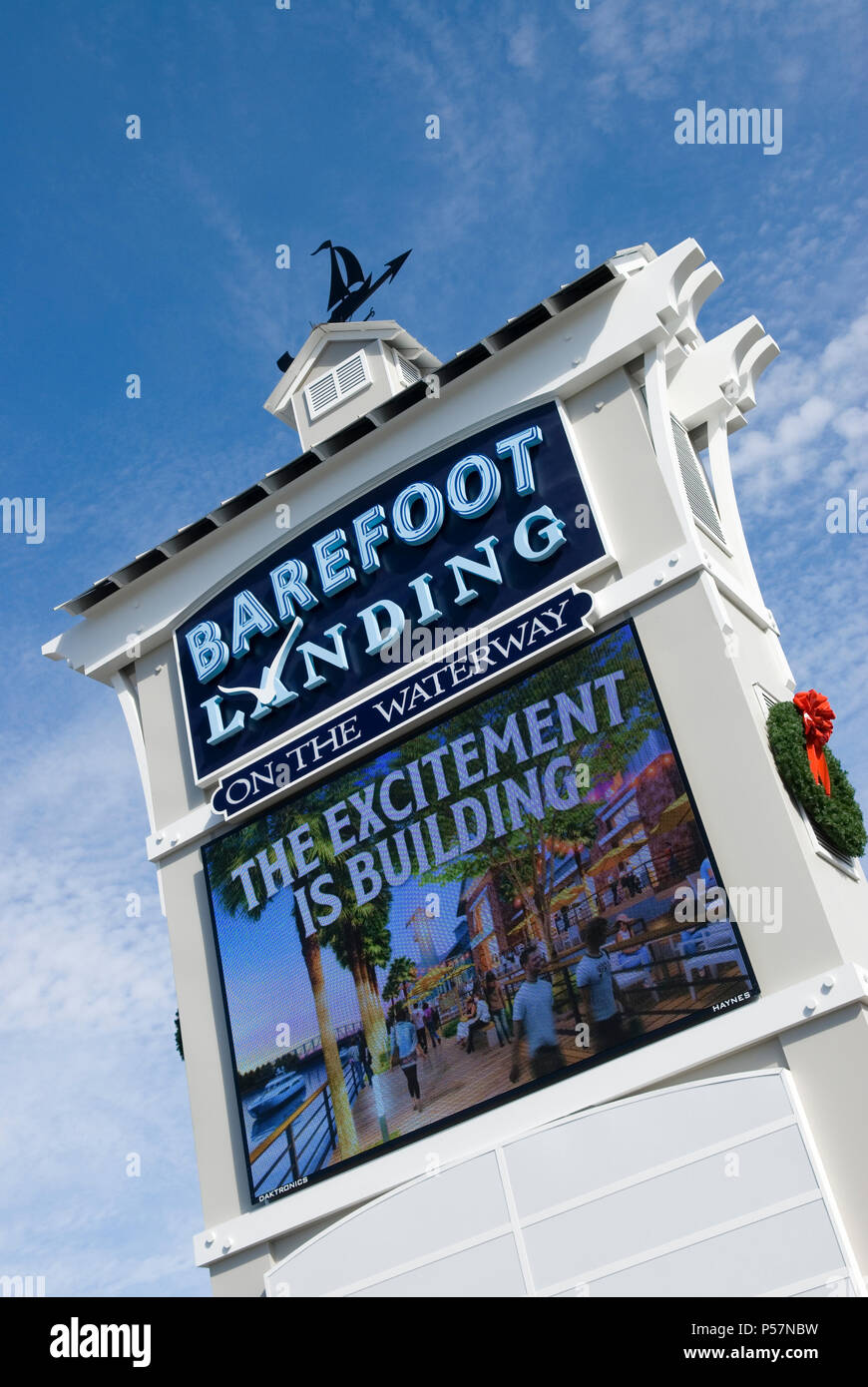 Barefoot Landing Sign at North Myrtle Beach SC USA Stock Photo - Alamy
