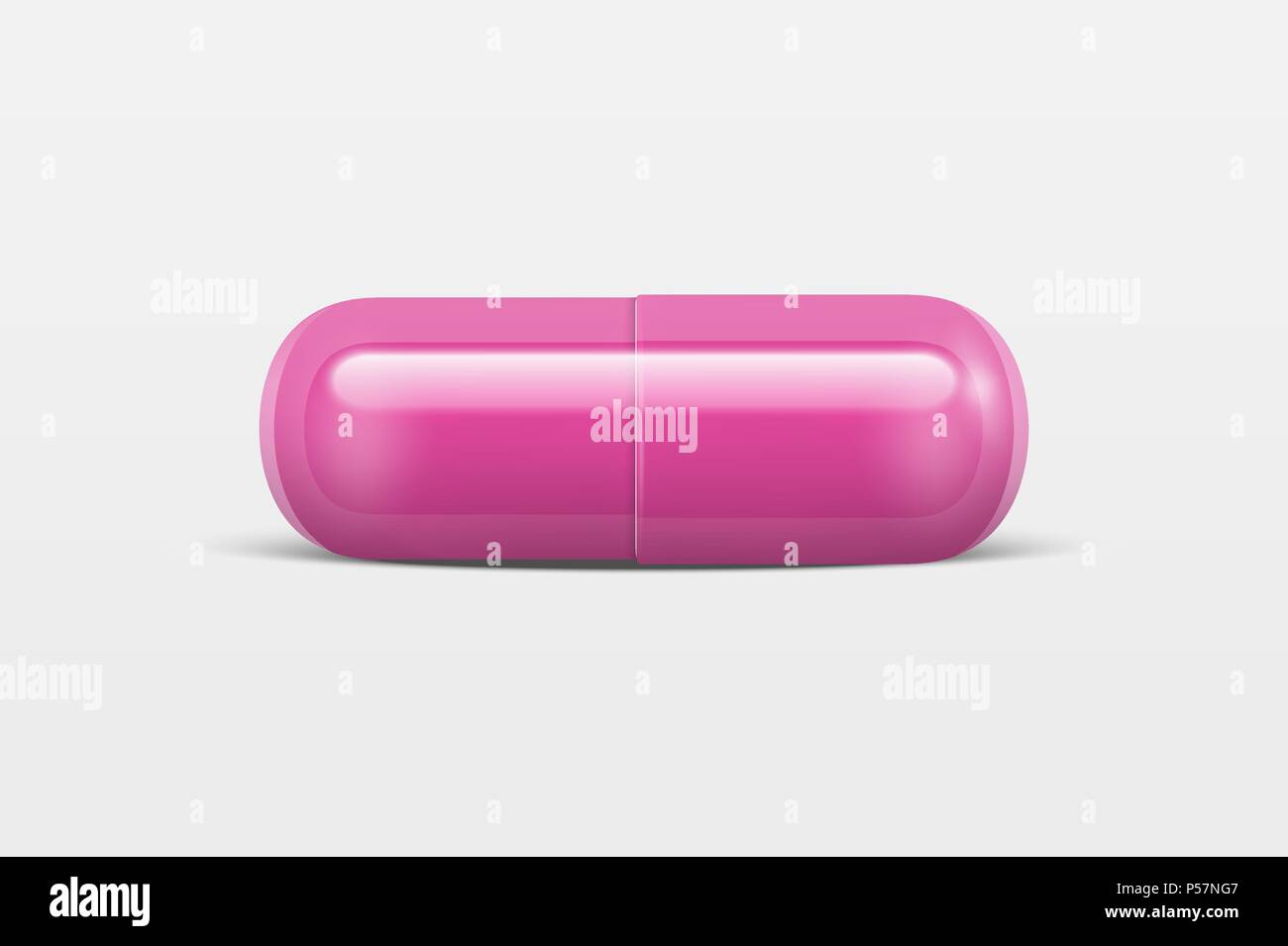 Pink pill, round Stock Vector Images - Alamy