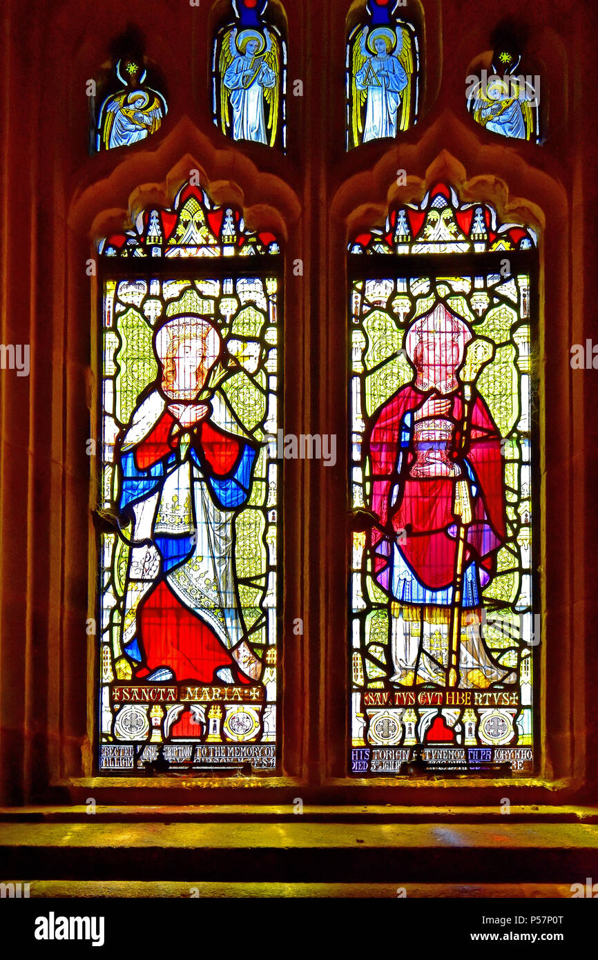 Tynemouth Priory and Castle Chapel internal view and leaded St Cuthbert ...