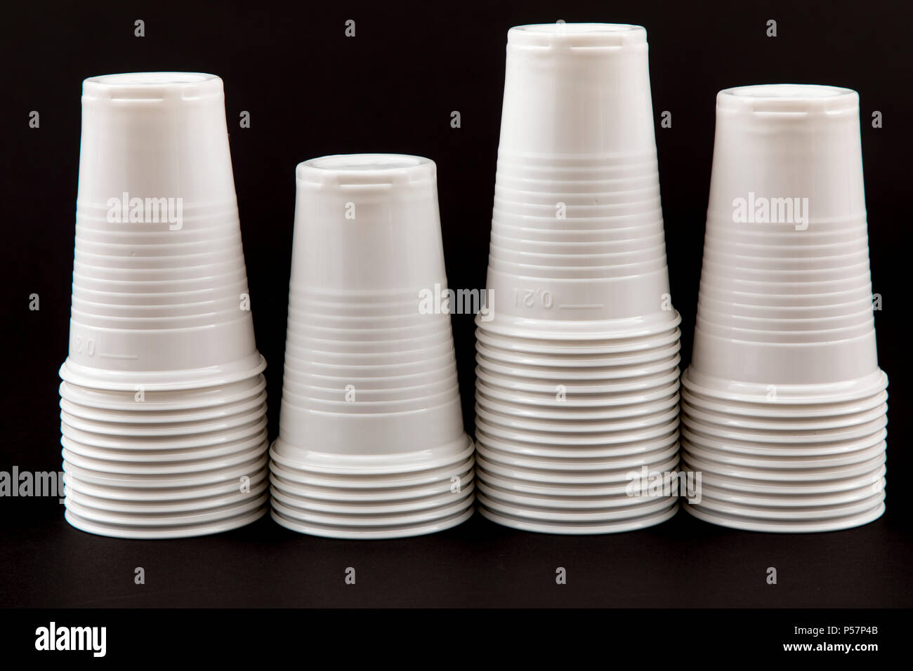 Plastic cups, many different types, shapes, colors, disposable cups ...