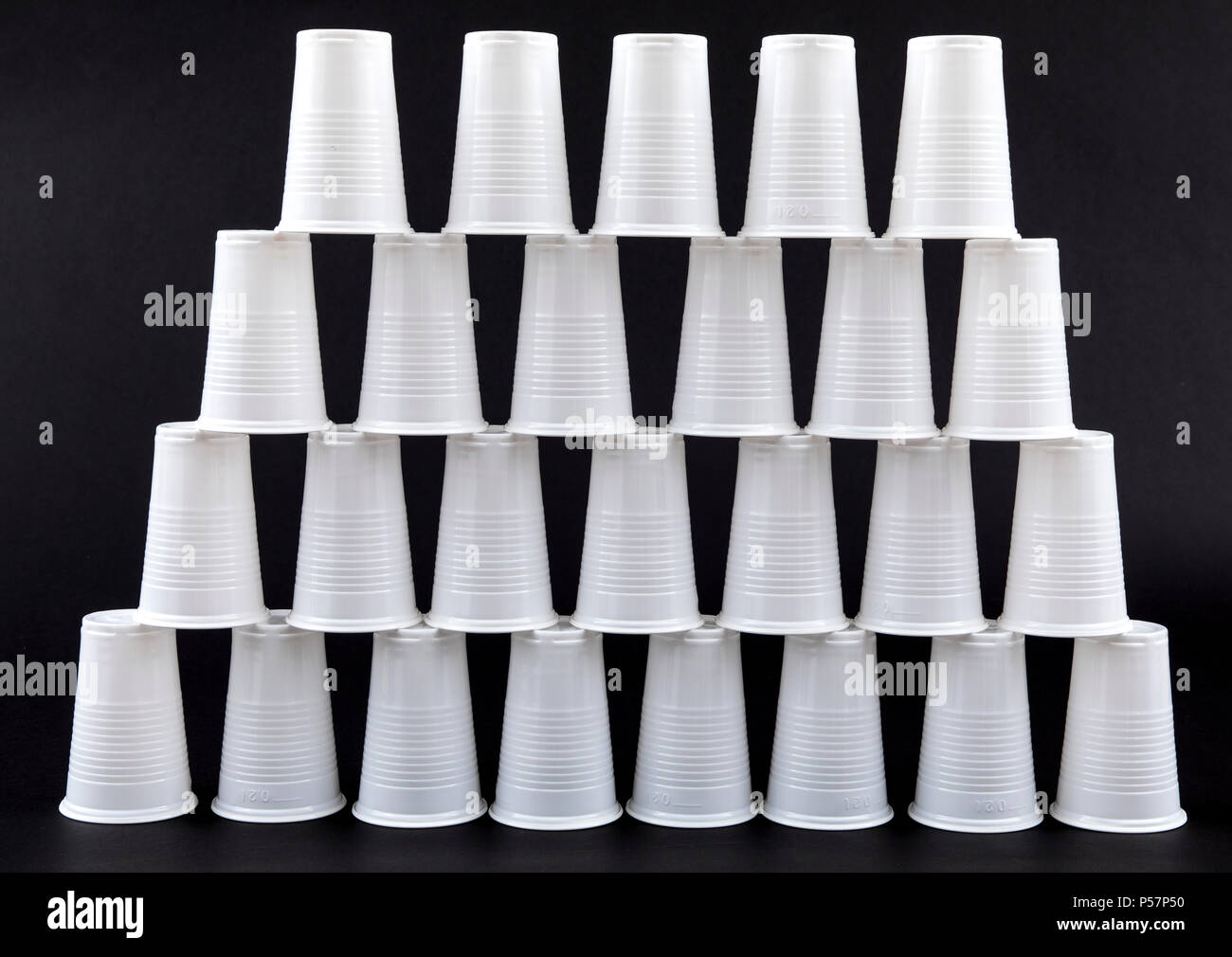 Plastic cups, many different types, shapes, colors, disposable cups ...