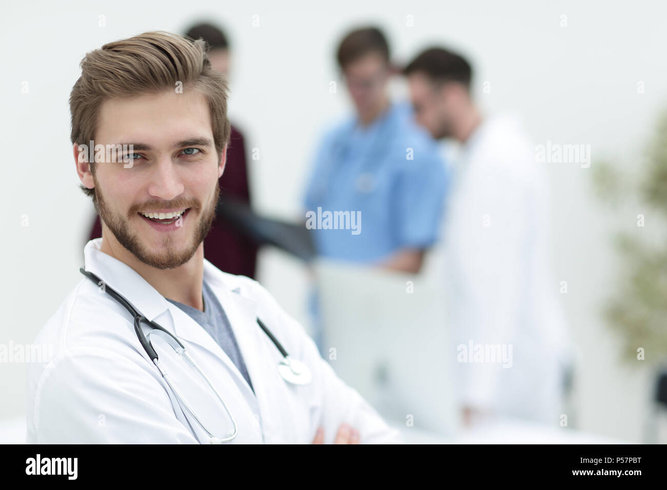 closeup.portrait of a handsome doctor Stock Photo - Alamy