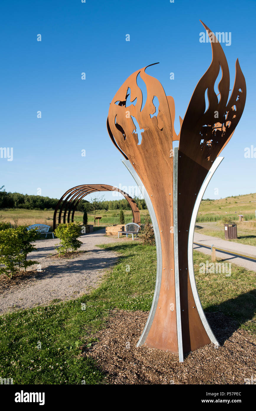 Mining Memorial at Gedling Country Park, Nottinghamshire England UK ...