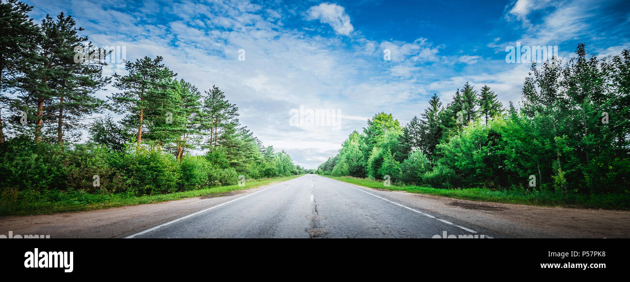 Summer road outdoor landscape Stock Photo - Alamy