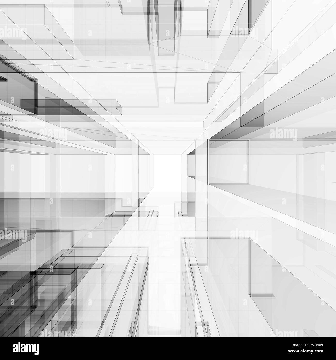 Abstract architecture 3d rendering Stock Photo - Alamy