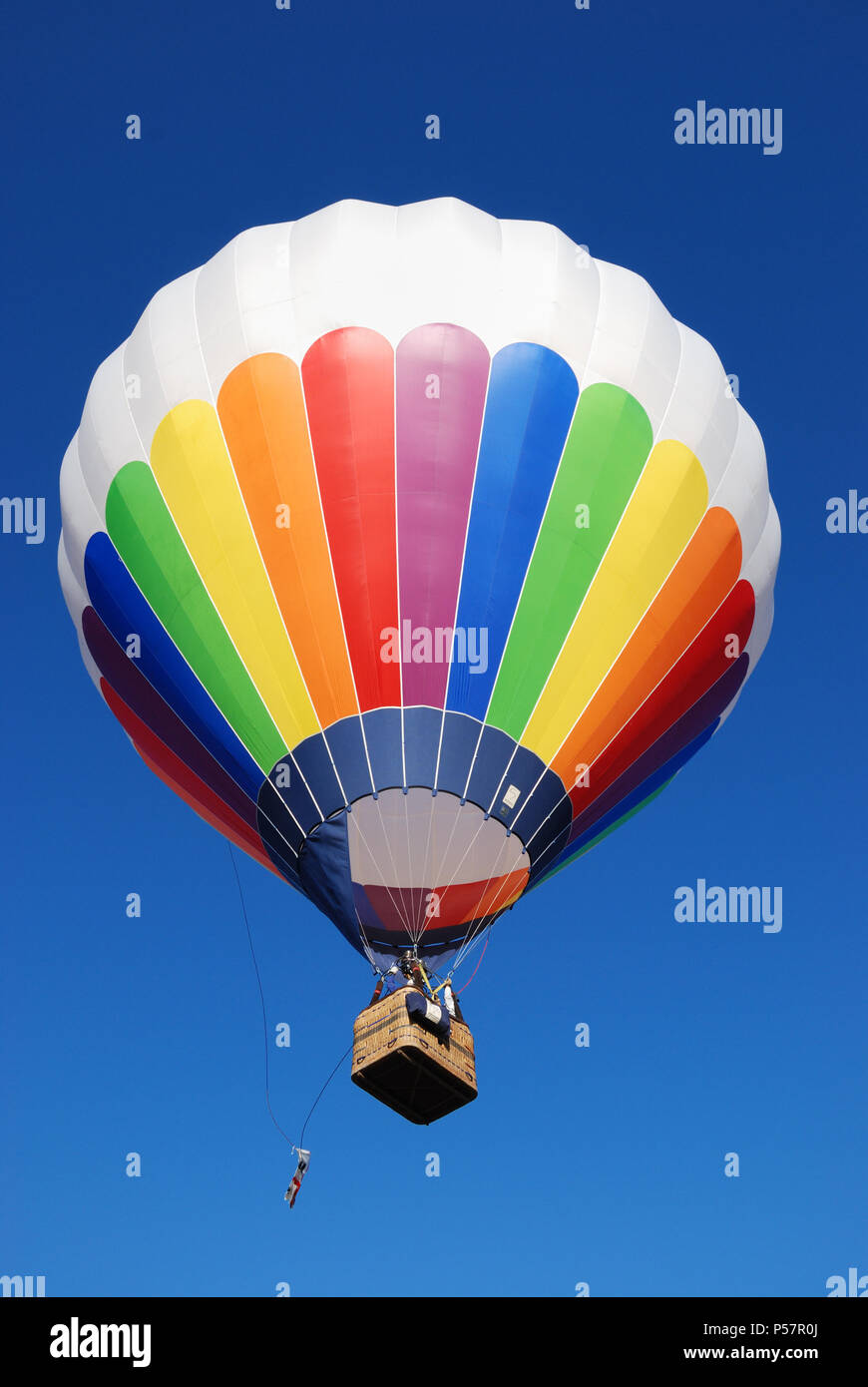 Rainbow colored hot air balloon hi-res stock photography and images - Alamy