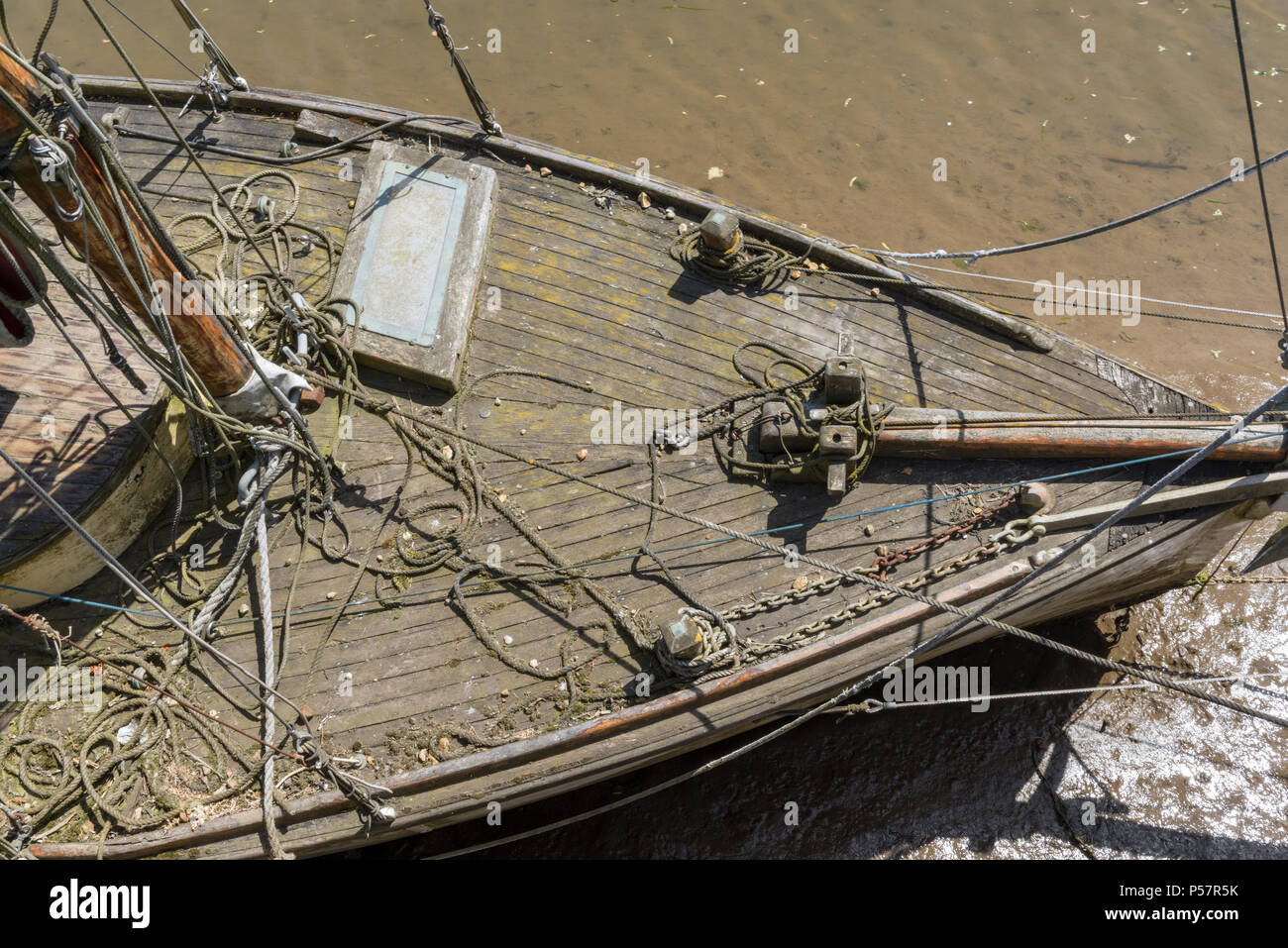 Old wrecked boat from above hi-res stock photography and images - Alamy