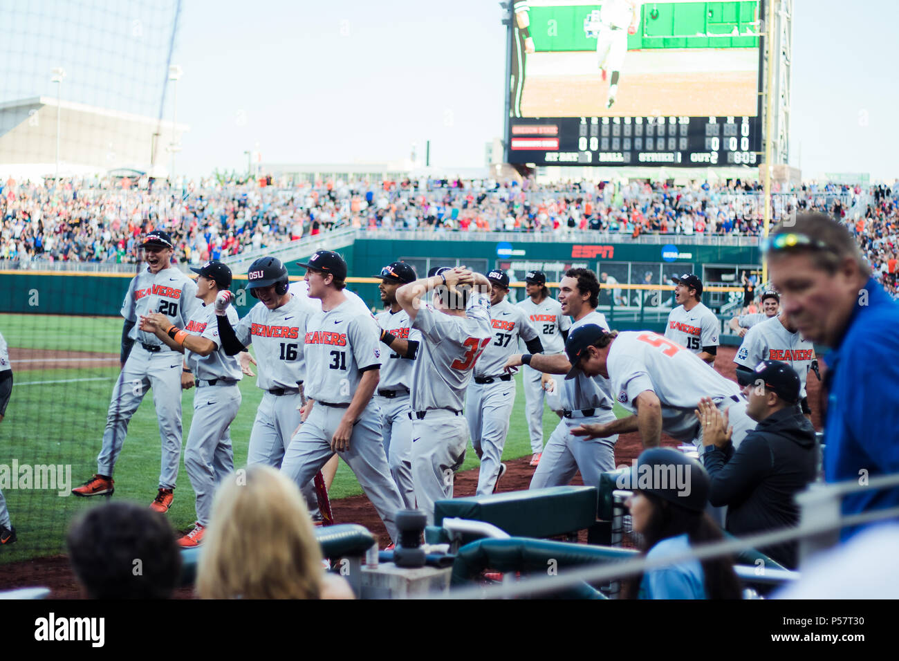 2018 College World Series Baseball Stock Photo - Alamy