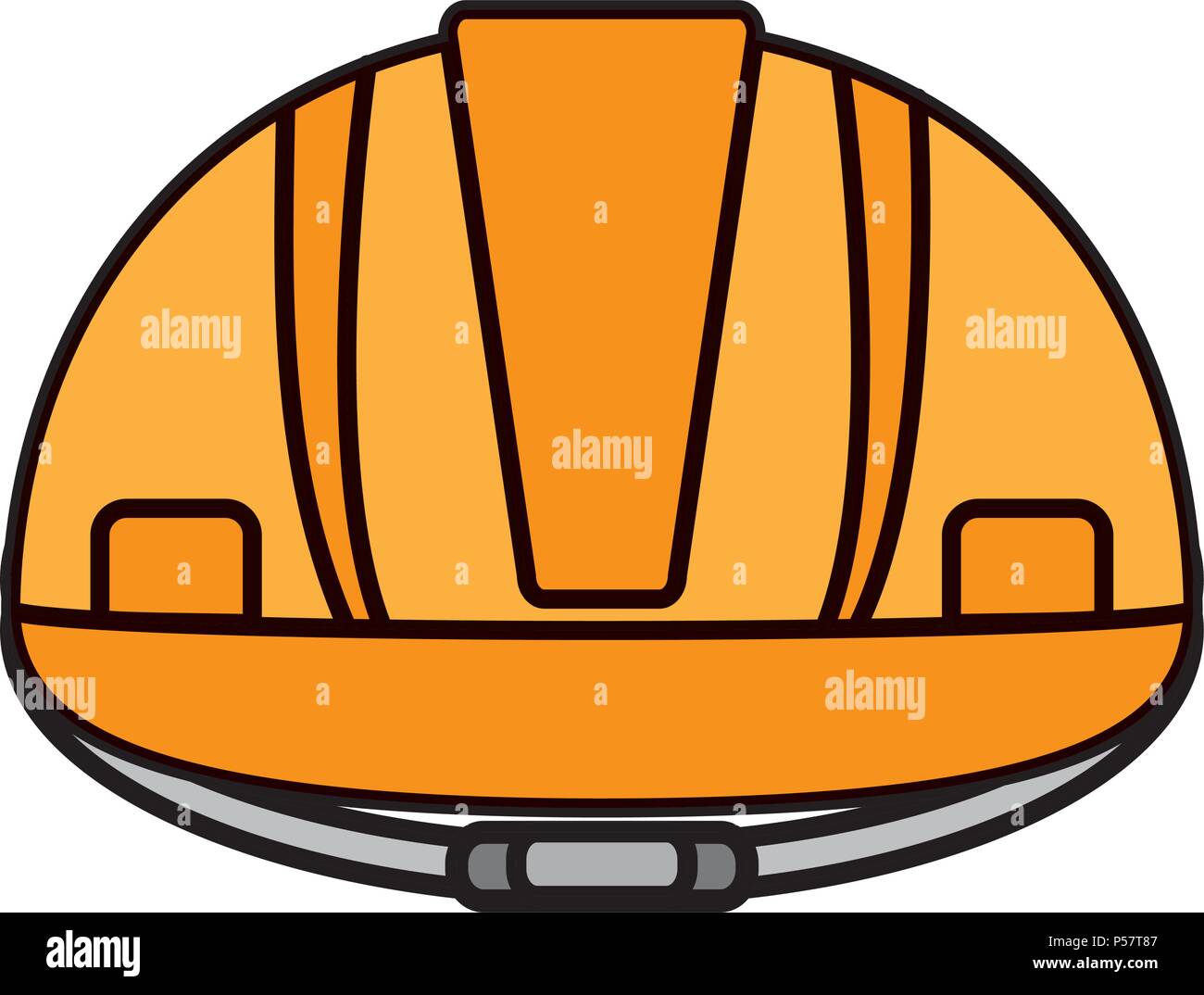 color helmet protection equipment industry construction vector ...